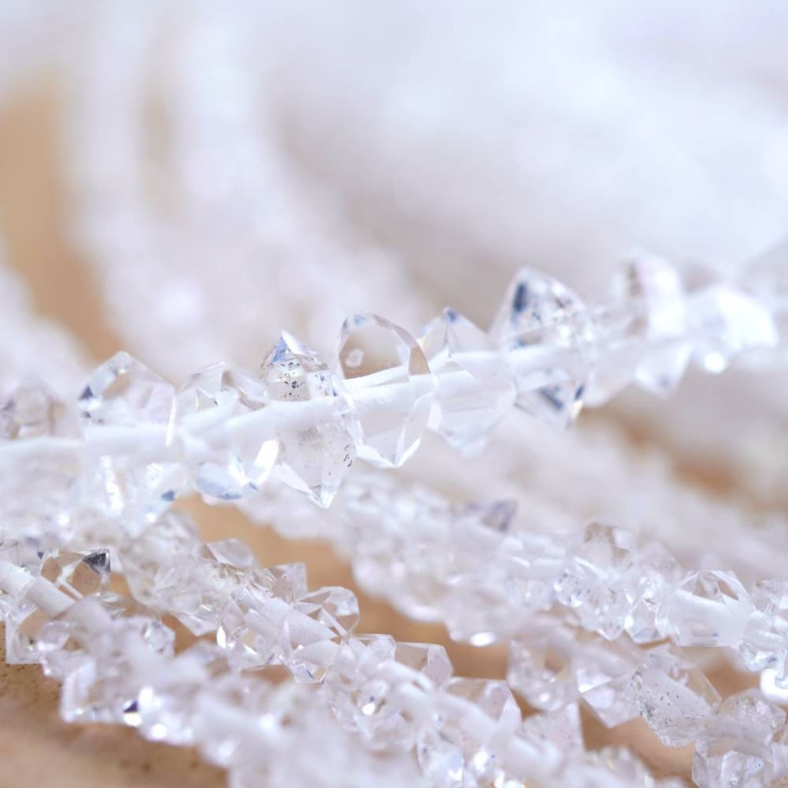 Natural Herkimer Diamond Quartz Beads AAA Grade 16" Strand - Etsy