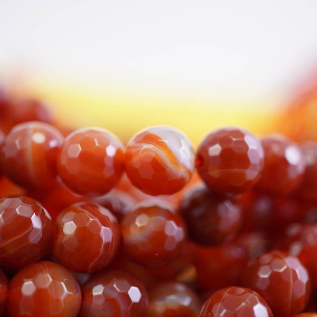 Red Sardonyx Beads(round)(faceted)(4mm)(6mm)(8mm)(10mm)(16"strand) - Etsy