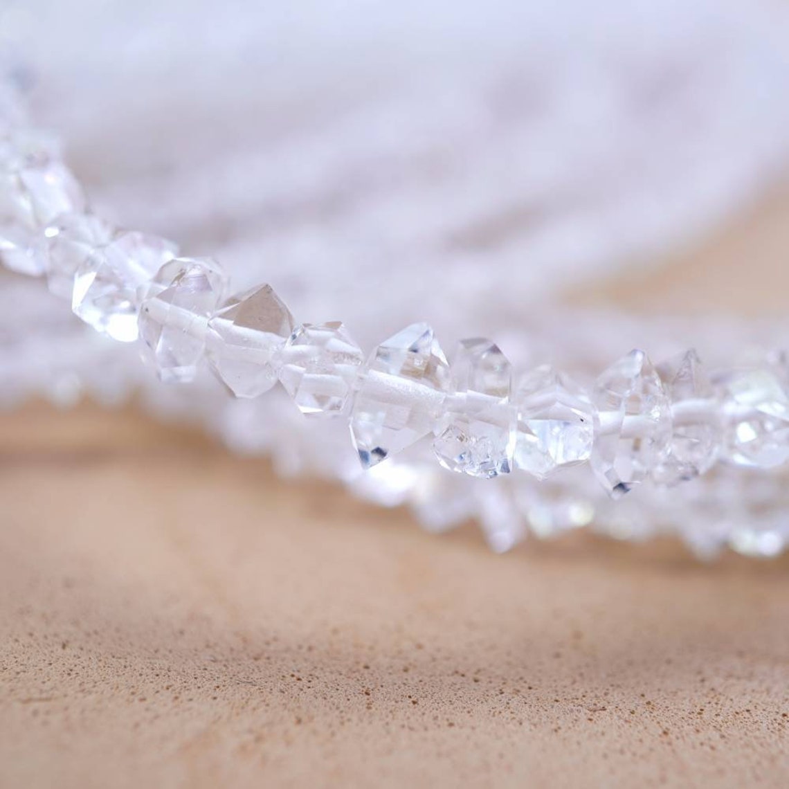 Natural Herkimer Diamond Quartz Beads AAA Grade 16" Strand - Etsy