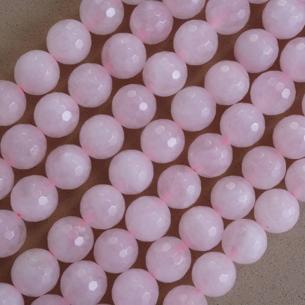 Rose Quartz Beads (round)(faceted)(4mm)(6mm)(8mm)(10mm)(16"strand) - Etsy