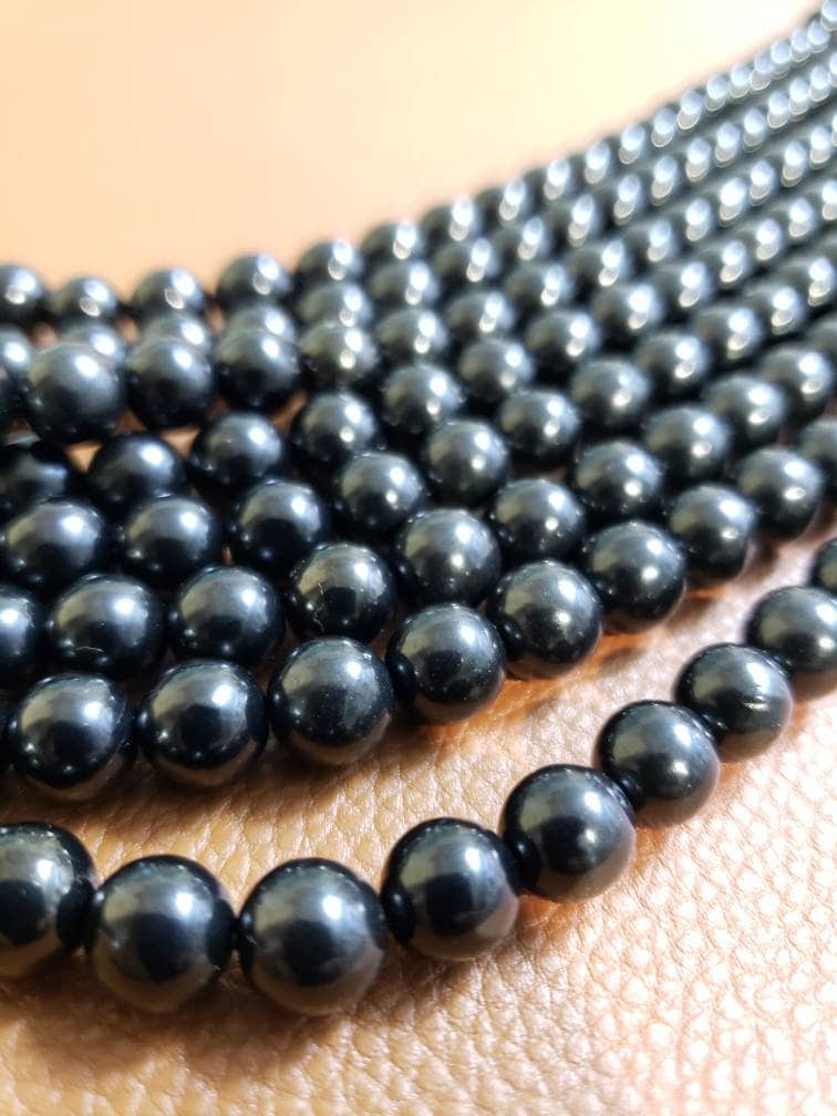 Black Jet Natural Beads (round)(smooth)(8mm)(16"strand) - Etsy
