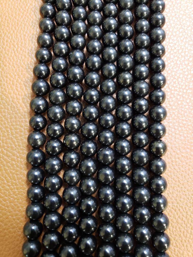 Black Jet Natural Beads (round)(smooth)(8mm)(16"strand) - Etsy