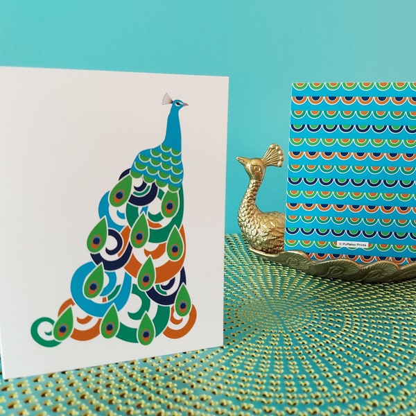 Peacock Greeting Cards - Etsy