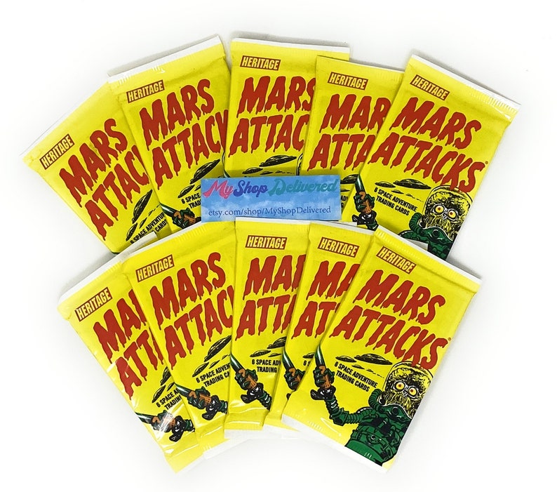 Heritage - Mars Attacks - Collectible Trading Cards - (10 PACKS) - New ...