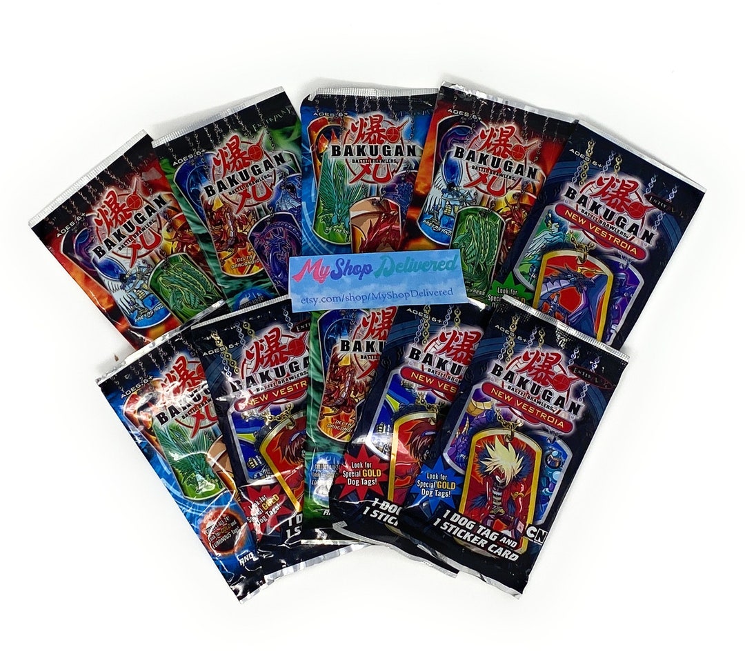 Bakugan - Battle Brawlers - Pack of 1 Dog Tag and 1 Sticker Card - (TEN ...