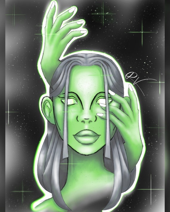 ALIEN GODDESS Print | Etsy