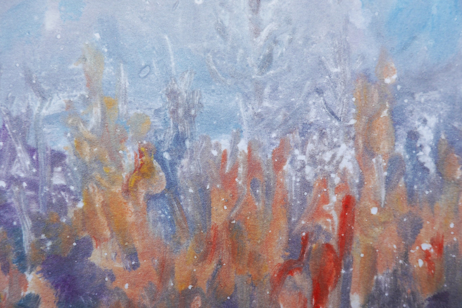 Original Monoprint, Landscape Fire - Etsy Sweden