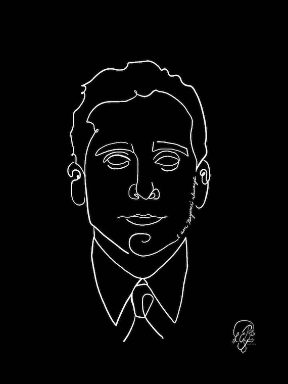 Michael Scott Line Art Portrait | Etsy