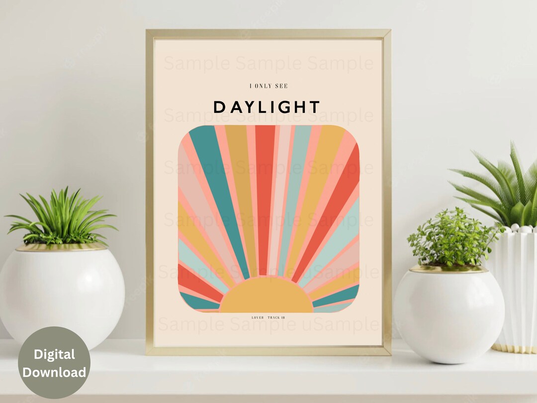 Daylight Digital Print Song Poster Dorm Art Wall Art Music - Etsy