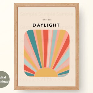Daylight Digital Print Song Poster Dorm Art Wall Art Music - Etsy