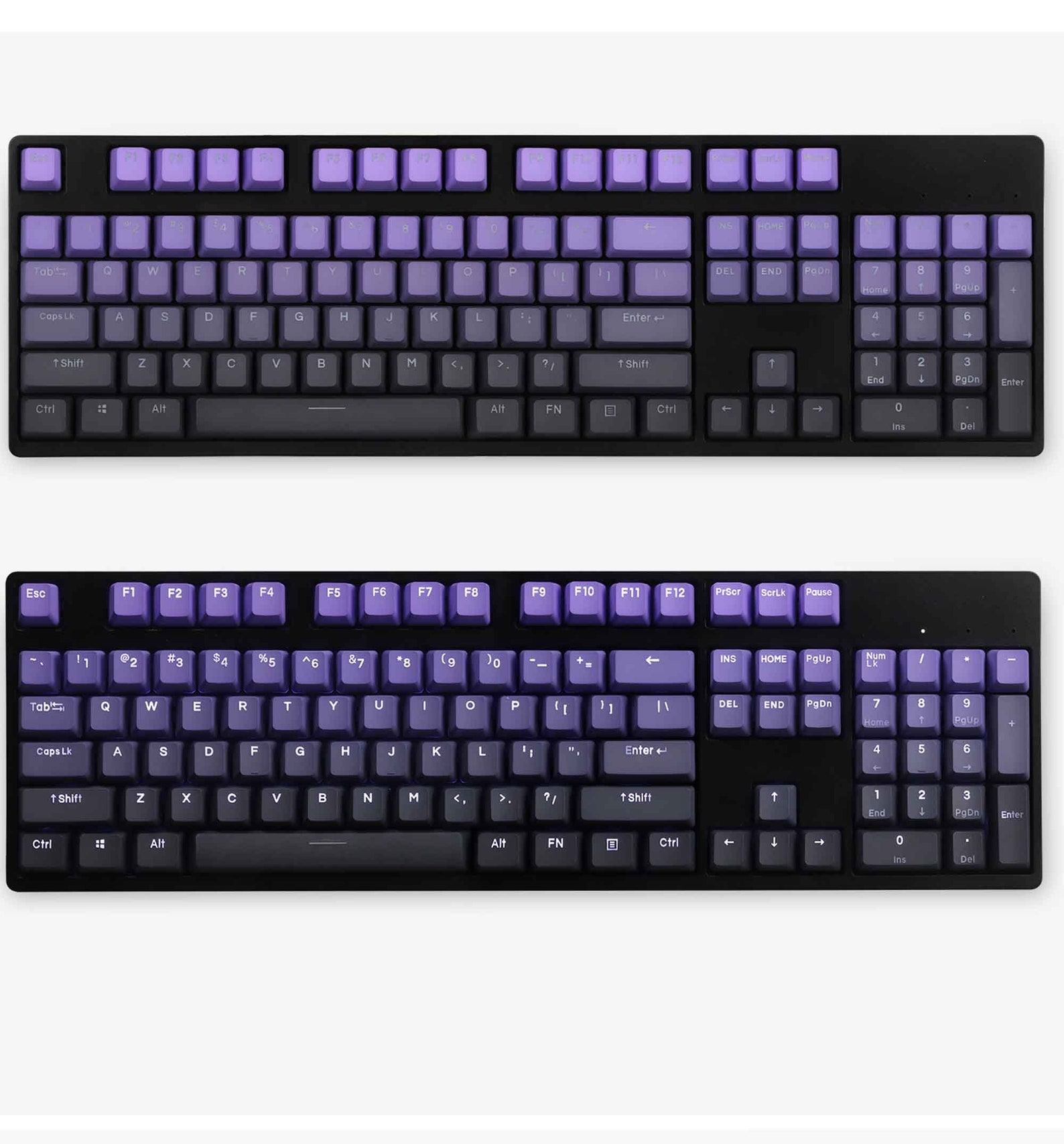 122pcs Gradient Purple Themed Keycaps Translucent Top Side - Etsy