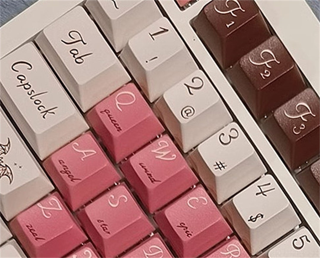 144pcs, Bone of Rose Theme Keycap Set, Vintage Pink Keycap Set, Cherry ...