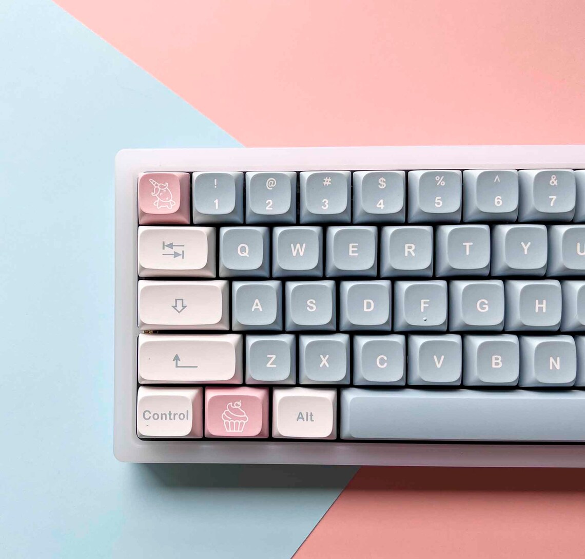 108 Pcs Sky City Theme Keycap Set Cute Pink Blue Keycaps | Etsy UK