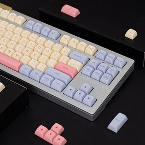 Lovely Cotton Candy Theme Keycap Set, Pink Purple Keycap, PBT Keycap ...