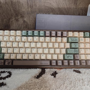 151PCS Old Time Theme Keycap Set,vintage Brown Green Keycap Set,pbt ...