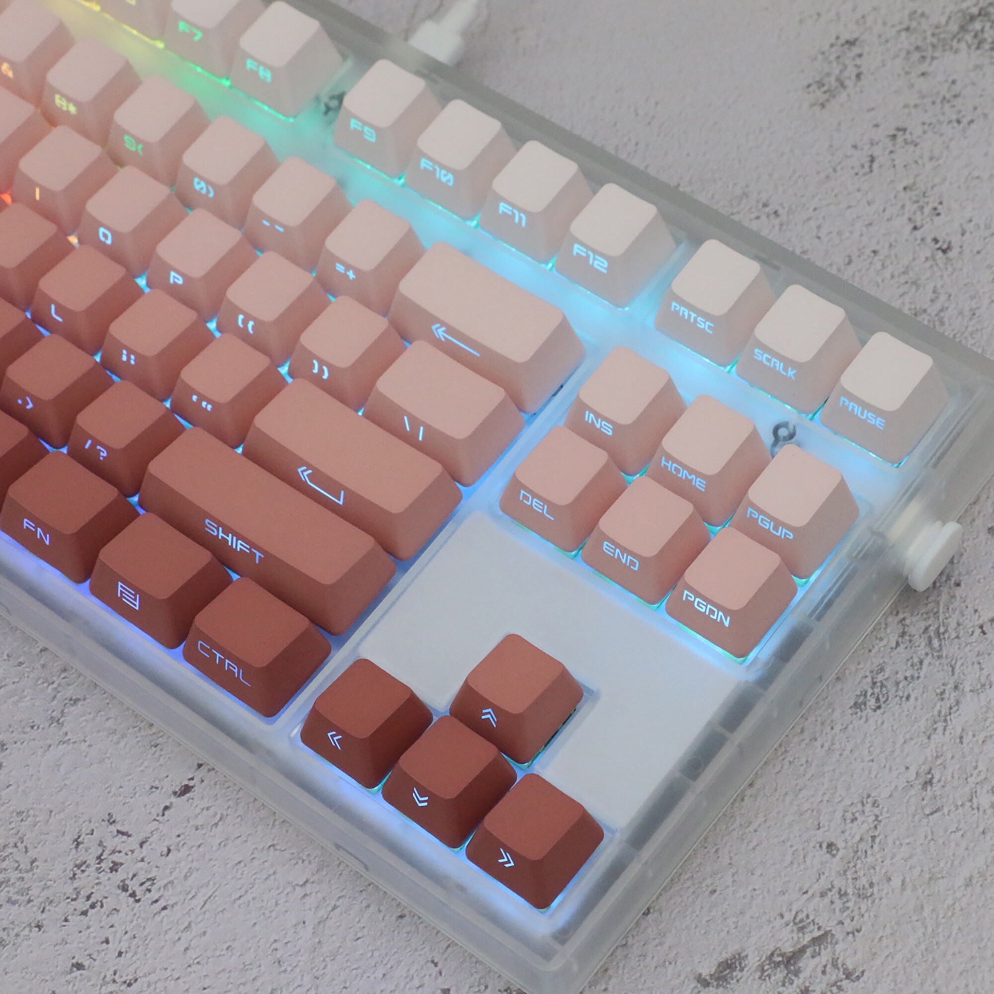 109 Pcs Pink Gradient Translucent Keycap Set Top Side Print - Etsy ...