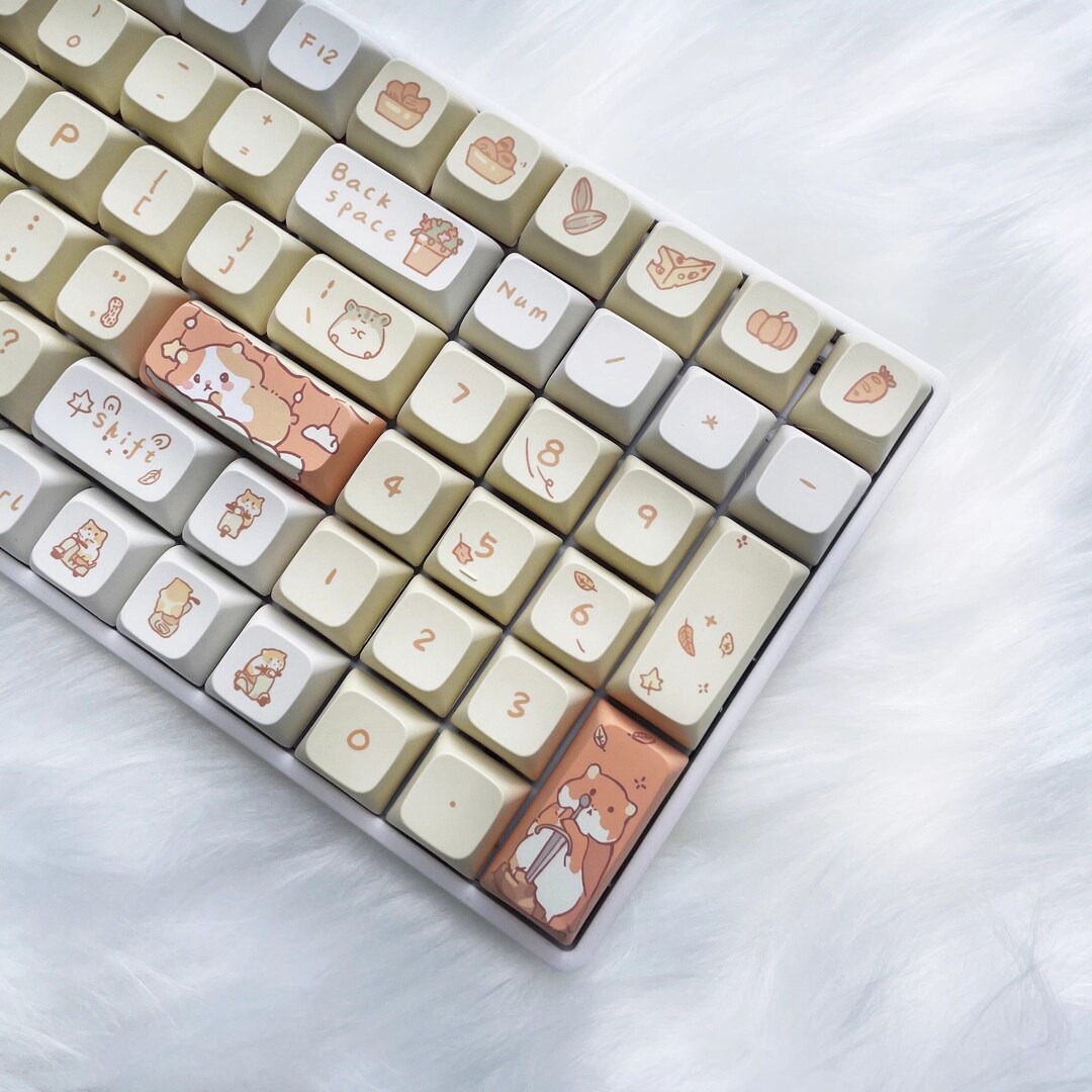 131PCS Hamster Theme Keycap Set,cute Keycap Set,anime Keycap,xda Keycap ...