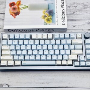 132PCS Blue White Theme Keycap Set Cute Keycap Set PBT - Etsy