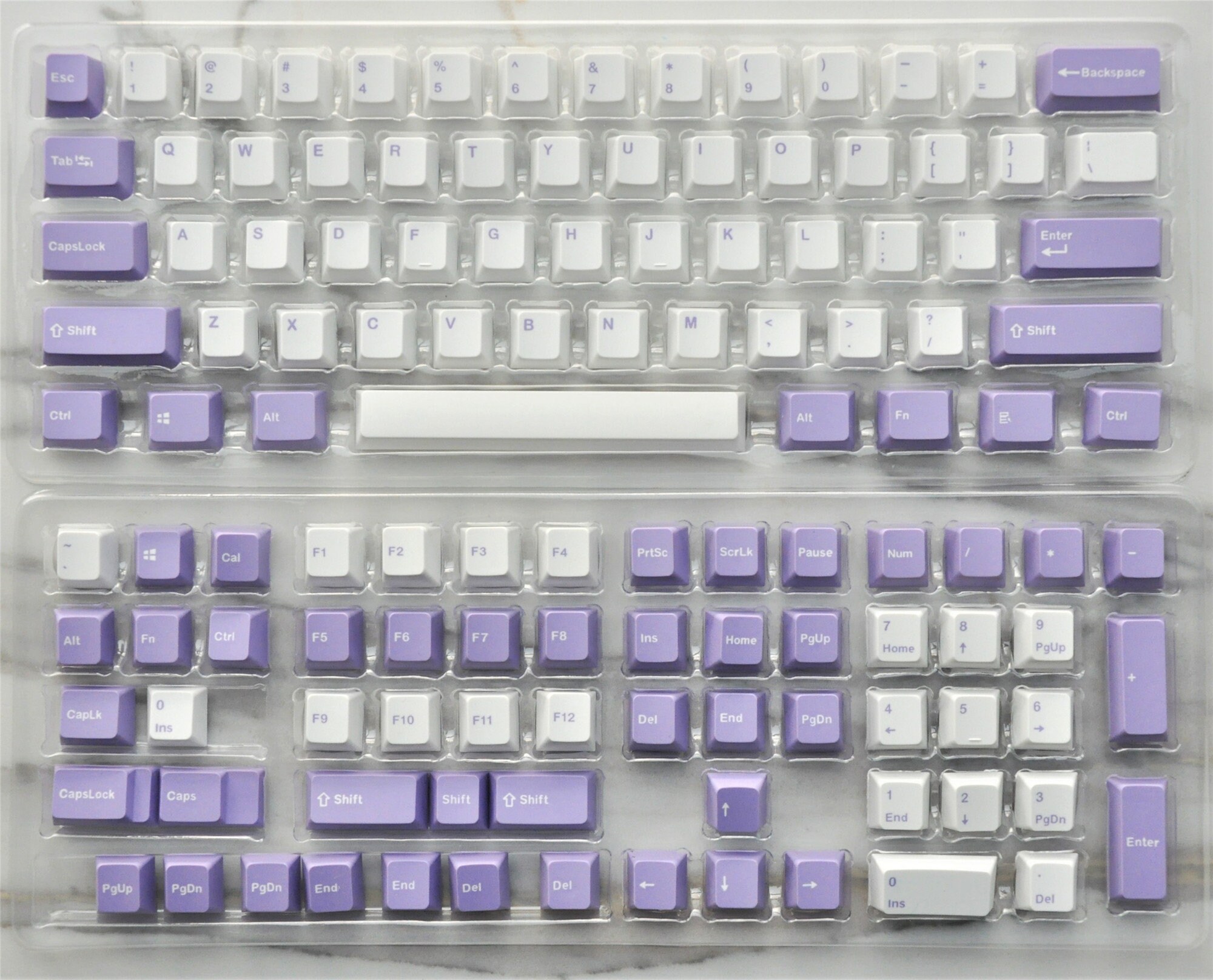 126pcs Purple Theme Keycap Set White Purple Colorway Keycap - Etsy
