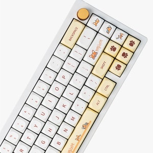 129PCS Cute Corgi Dog Theme Keycap Set, PBT Keycaps, MA Keycaps,kawaii ...