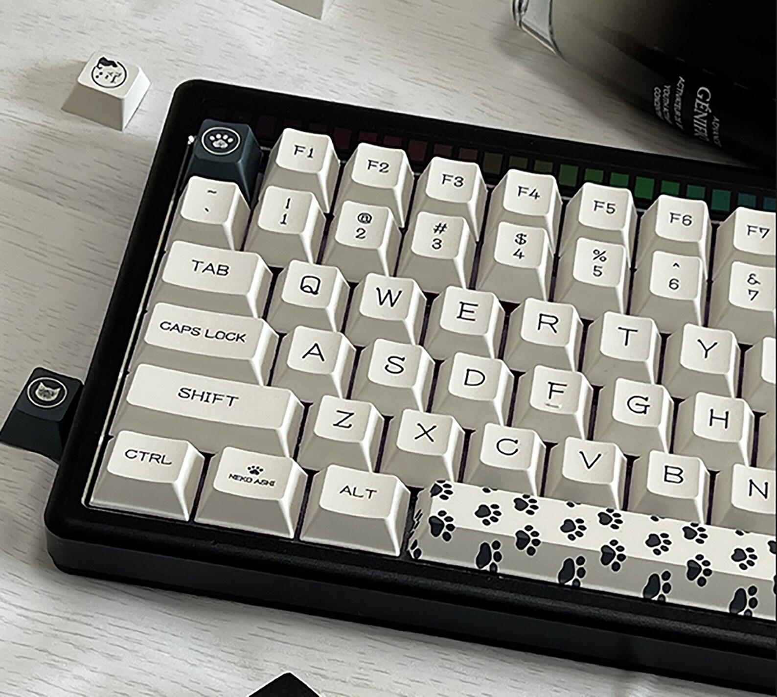 130pcs Black White Cat Theme Keycap Set Cute Girl Keycap - Etsy