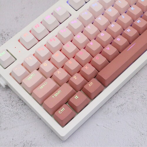 Gradient Pastel Keycap Set OEM Profile Shine-through PBT - Etsy