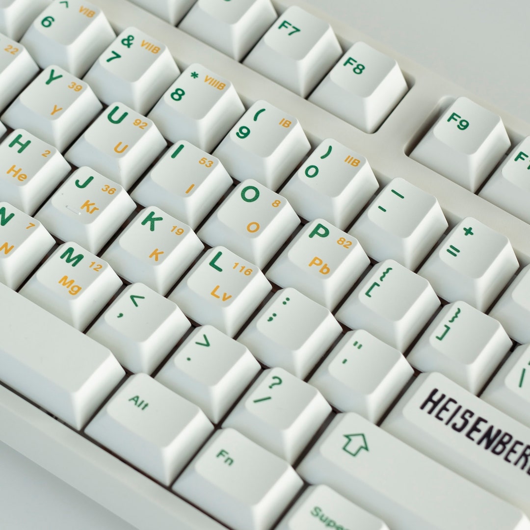 141PCS Periodic Table Theme Keycaps ,minimalist White Keycap, Cherry ...