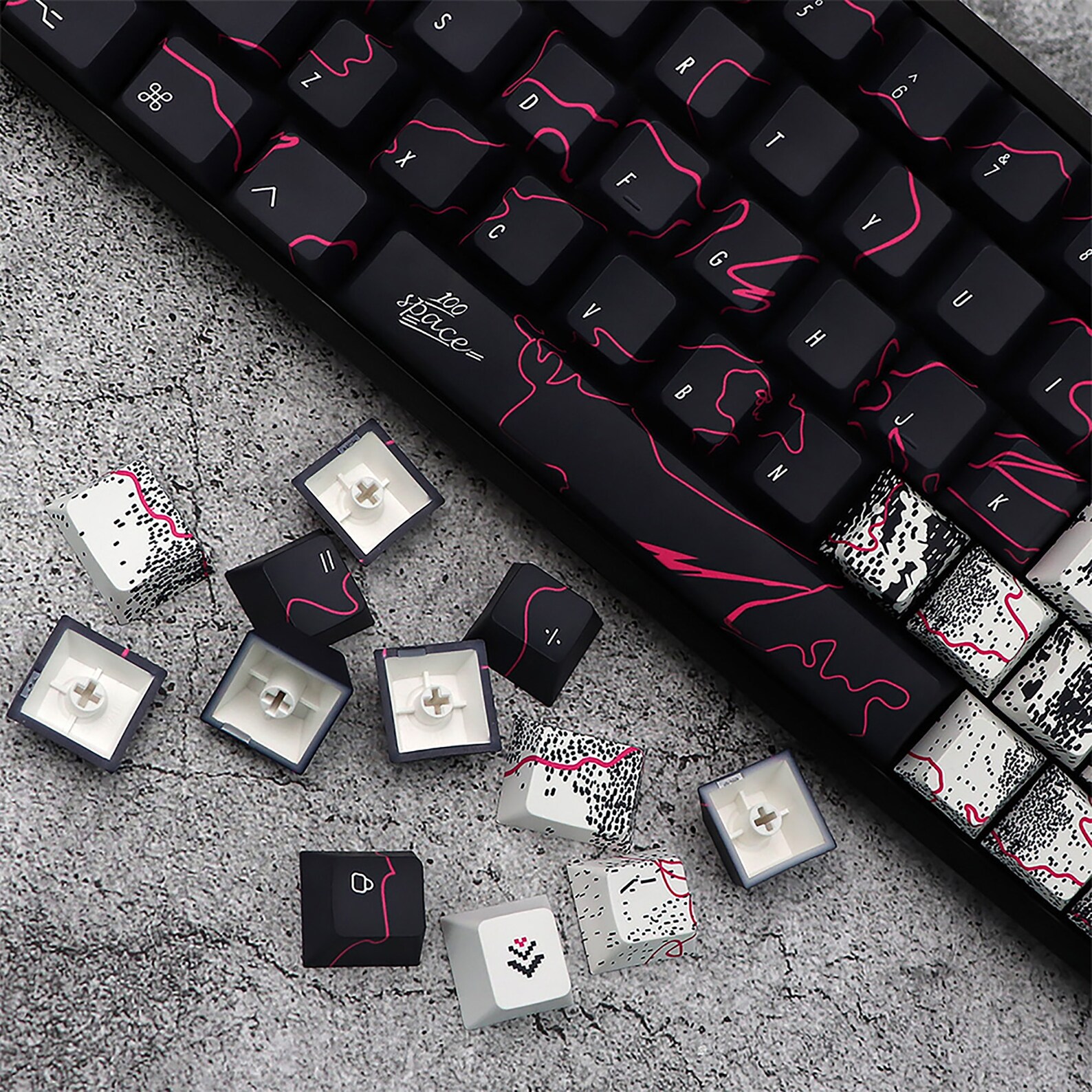 146PCS Dark Graffiti Theme Keycap Set Personalized Keycap - Etsy