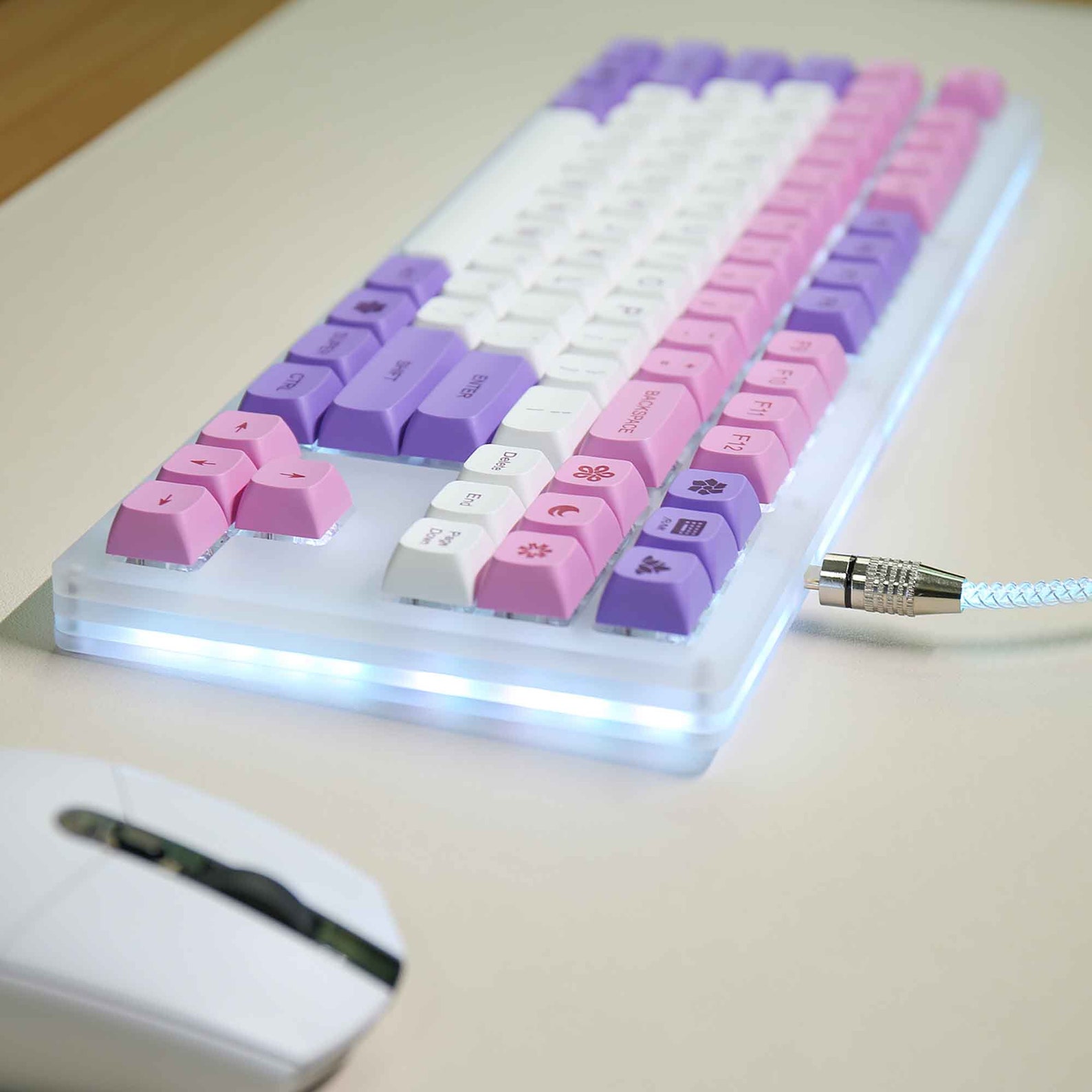 134pcs Cherry Blossom Theme Keycap Set Pink Purple Keycaps | Etsy