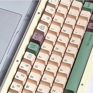 151PCS Old Time Theme Keycap Set,vintage Brown Green Keycap Set,pbt ...