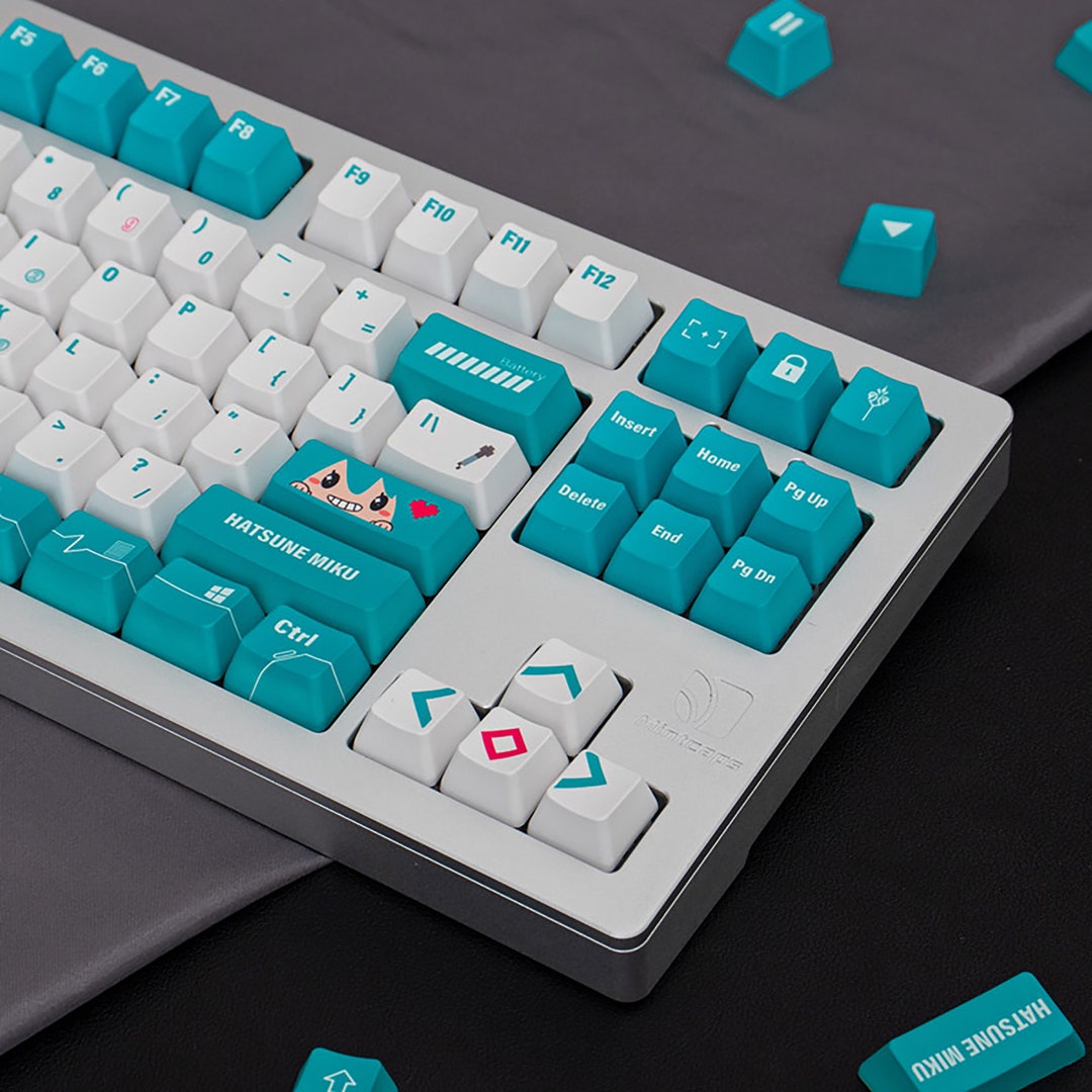 Juego de teclas temáticas Hatsune Miku de 130 piezas, teclas de anime ...