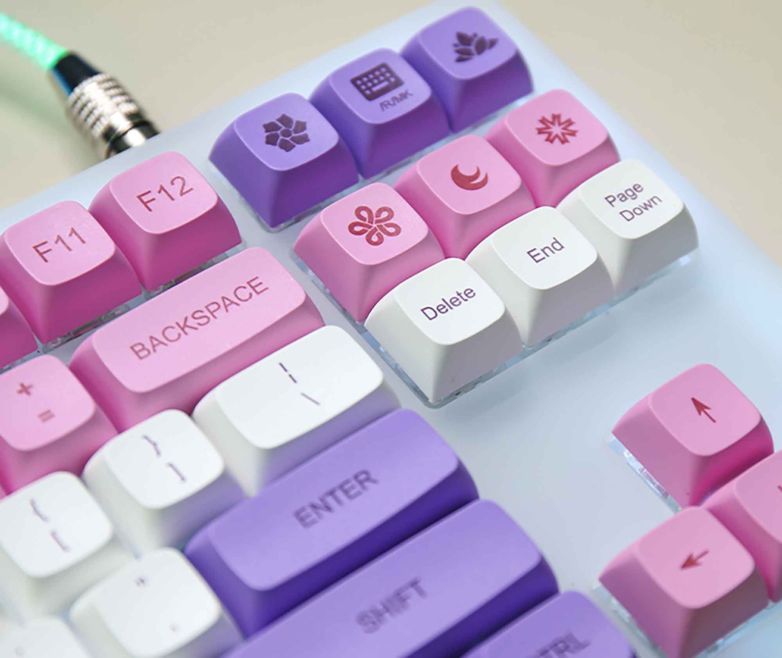 134pcs Cherry Blossom Theme Keycap Set Pink Purple Keycaps | Etsy