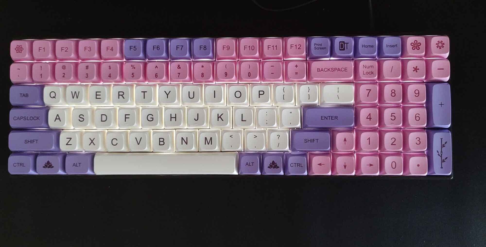 134pcs Cherry Blossom Theme Keycap Set Pink Purple Keycaps | Etsy