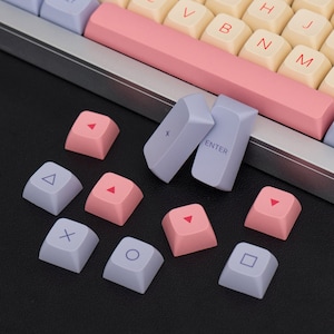 Lovely Cotton Candy Theme Keycap Set, Pink Purple Keycap, PBT Keycap ...