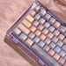 141PCS Monet Water Lilytheme Keycap Set,pink Purple Keycaps,pbt Keycap ...