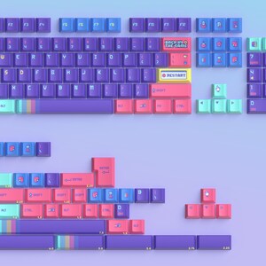 152PCS Back the Game Theme Keycaps ,personalized Keycaps, Cherry Keycap ...