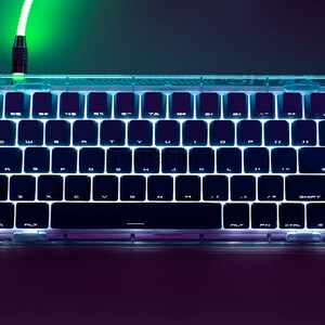 109 Pcs Gradual Seaweed Green Translucent Keycaps Set, Top Side Print ...