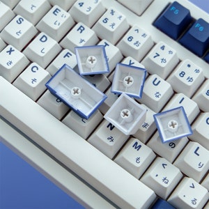 129pcs Blue Moon Theme Keycap Set, Japanese Keycap, Dark Blue Keycap ...