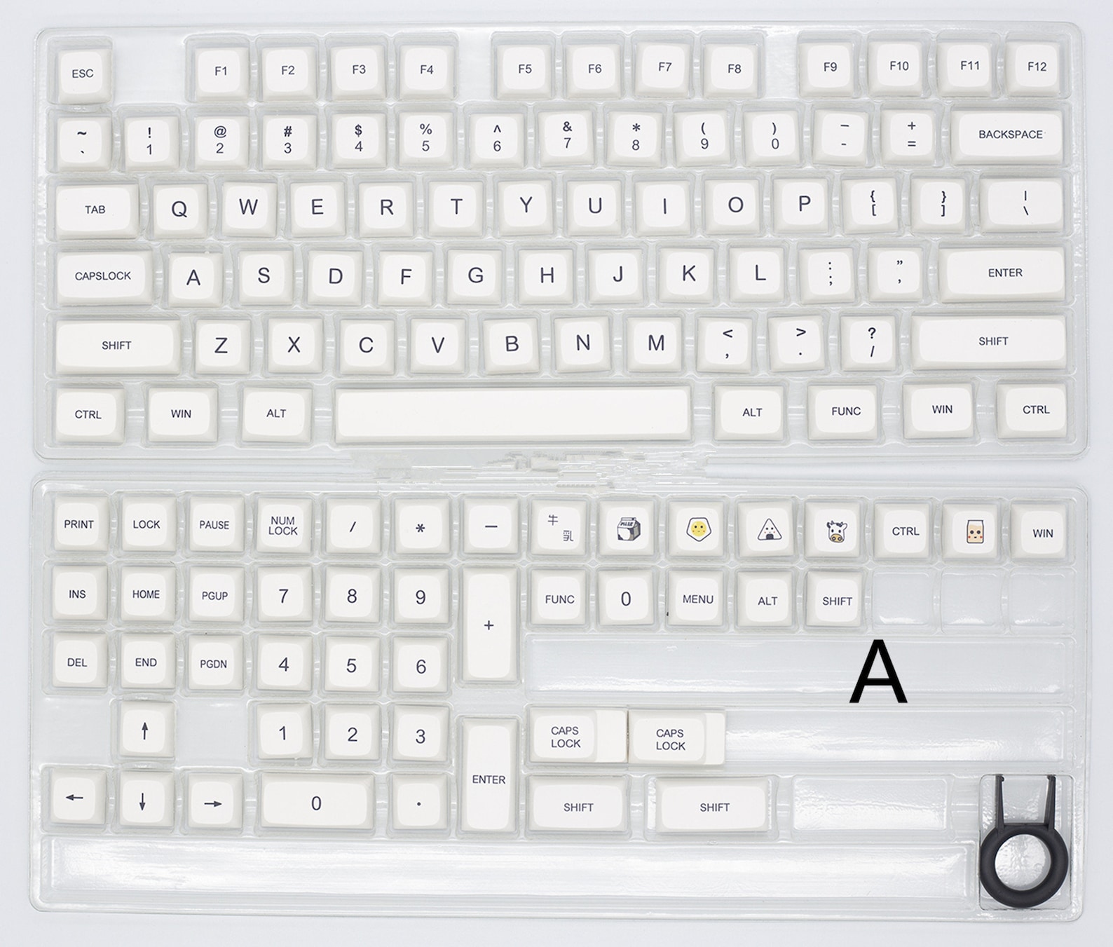 121PCS Minimalist White Theme Keycap Set Japanese English - Etsy