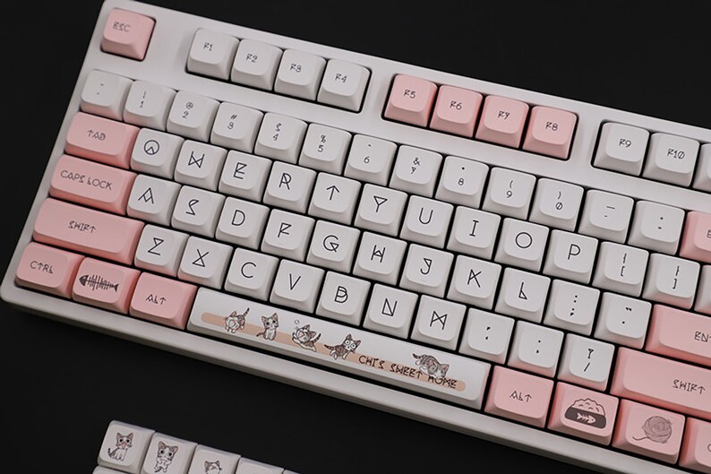 139pcs Cute Pink Cats Theme Keycap Pink Keycap XDA Profile - Etsy