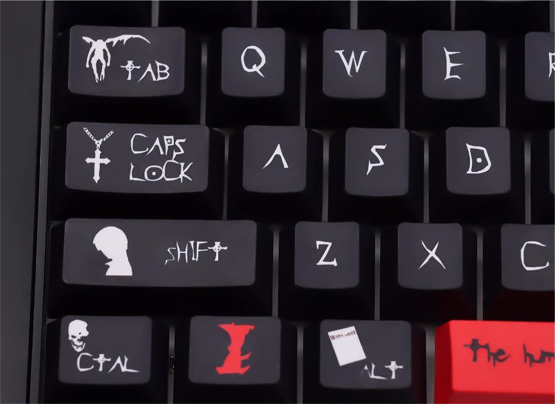 135pcs Death Note Theme Keycap Set Red and Black Keycap Set - Etsy