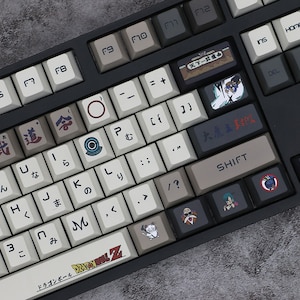 137pcs Dragon Ball Themed Keycap Set, Japanese Keycaps, PBT Keycap ...