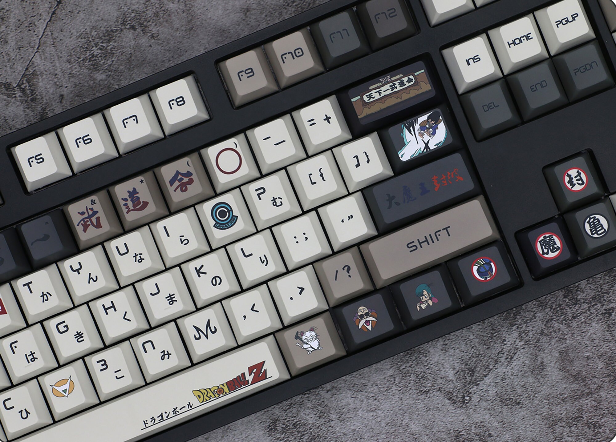 137pcs Dragon Ball Themed Keycap Set Japanese Keycaps PBT - Etsy