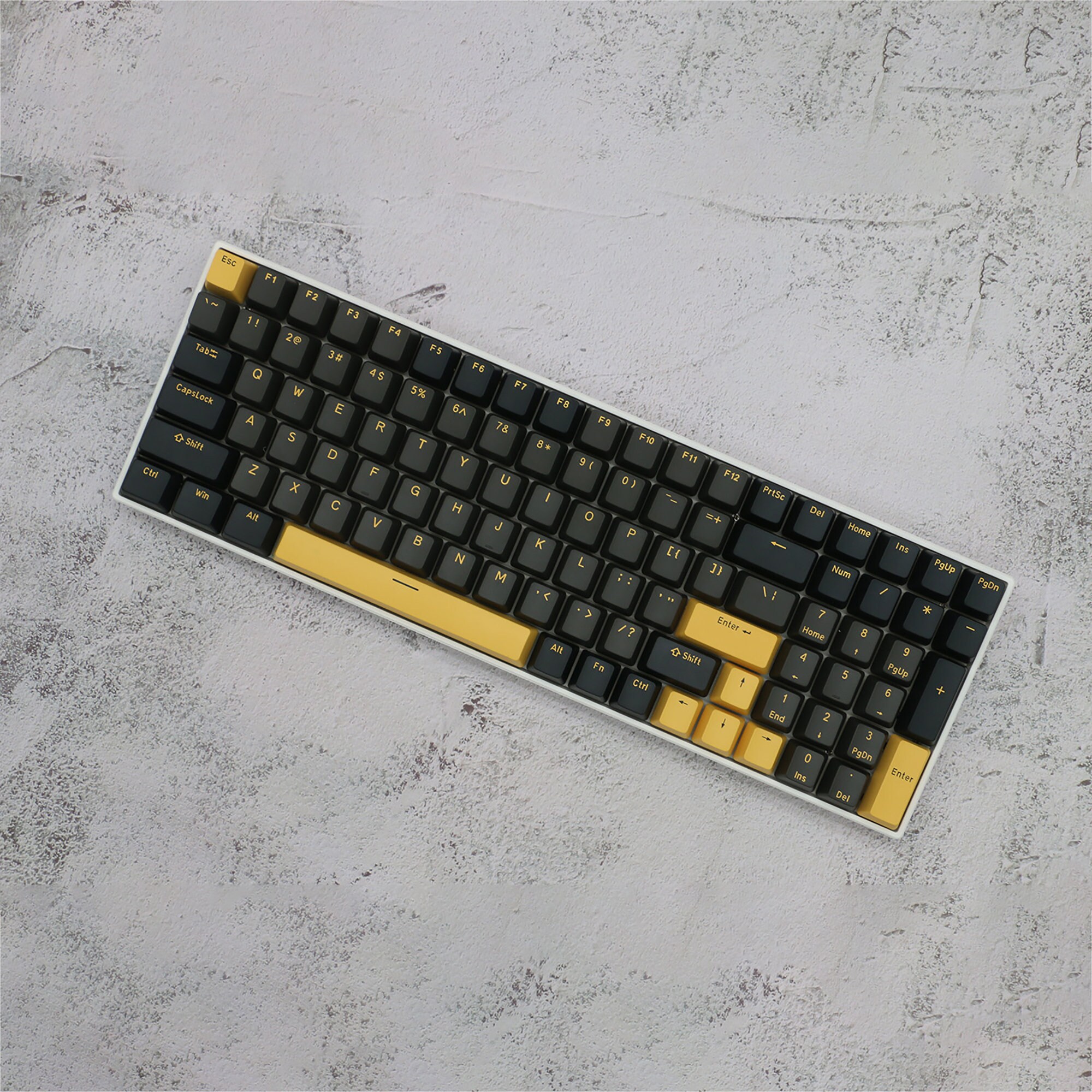 108pcs Minimalist Black Yellow Themed Keycap Set PBT Keycap - Etsy