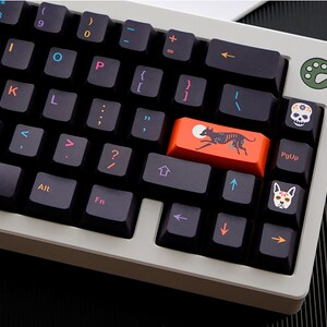 135pcs Halloween Animal Skull Theme Keycap Set, Personalized Keycap ...