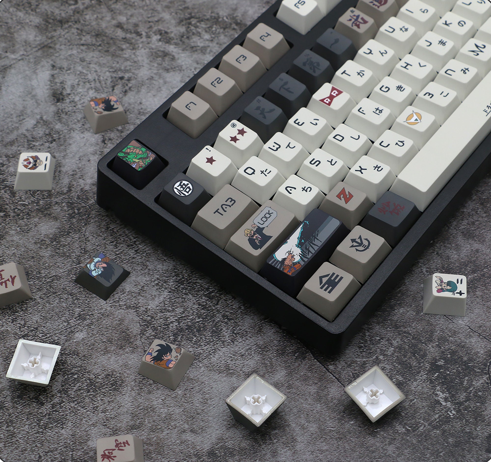 137pcs Dragon Ball Themed Keycap Set Japanese Keycaps PBT - Etsy