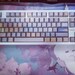 141PCS Monet Water Lilytheme Keycap Set,pink Purple Keycaps,pbt Keycap ...