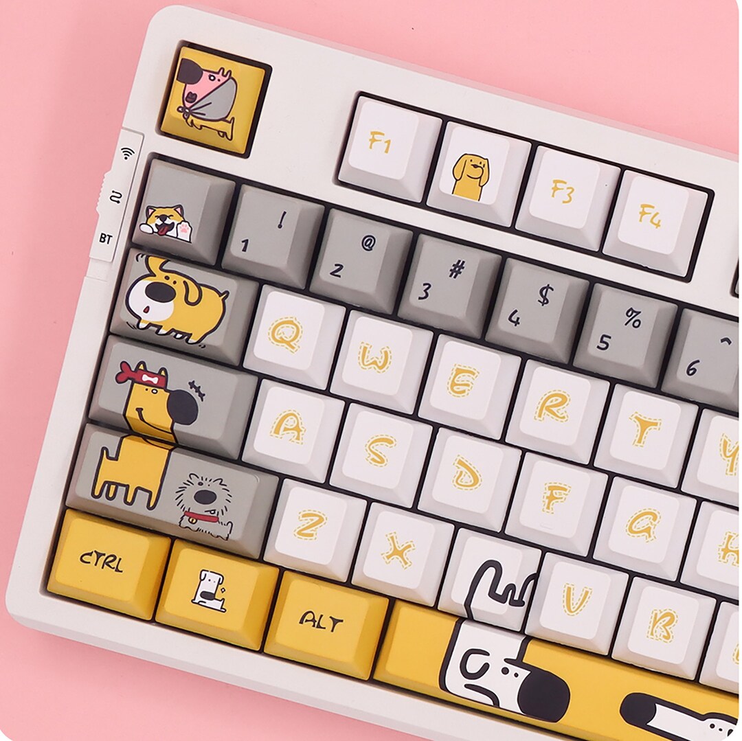 139PCS/151PCS Kawaii Dog Theme Keycap Set, Anime Keycap, PBT Keycap ...