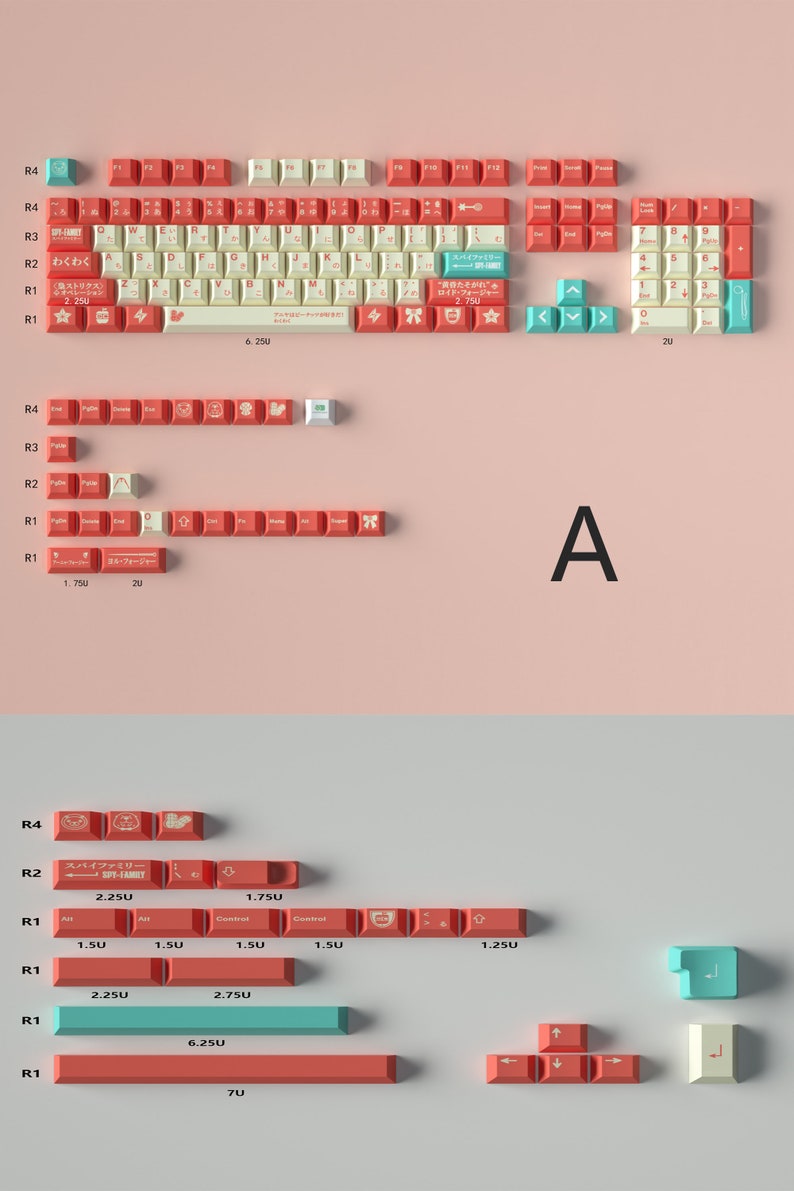 153PCS Kawaii SPY Family Theme Keycaps Set Anime Keycaps - Etsy
