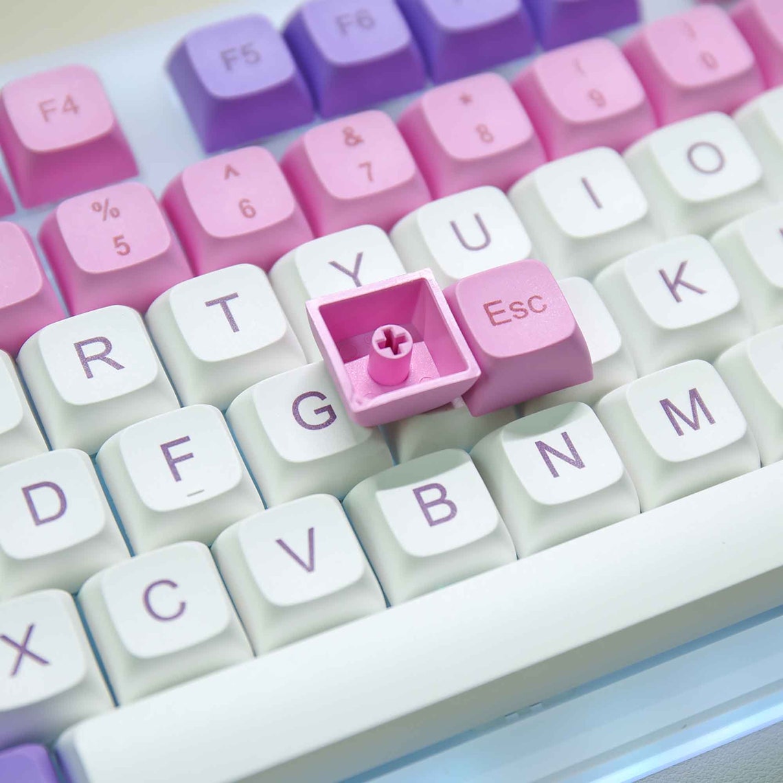 134pcs Cherry Blossom Theme Keycap Set Pink Purple Keycaps | Etsy